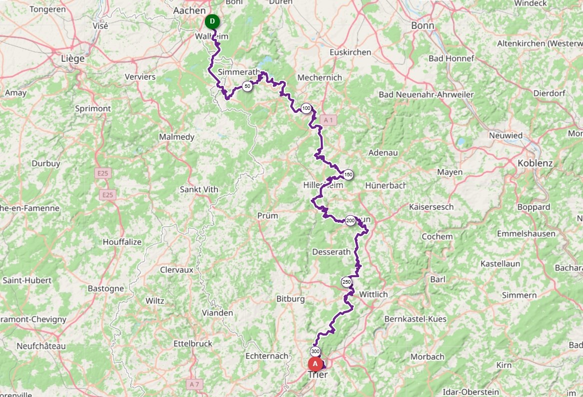 Eifelsteig • Kaart - UltimateHiking.be