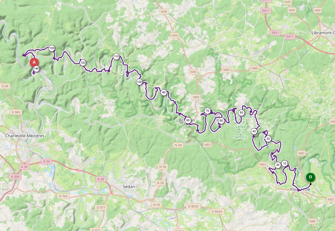 GR16 Sentier de la Semois • Kaart - UltimateHiking.be